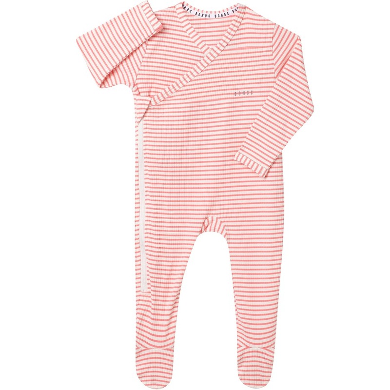 Buy Bonds Baby Newbies Rib Zip Coverall - Pink - MyDeal