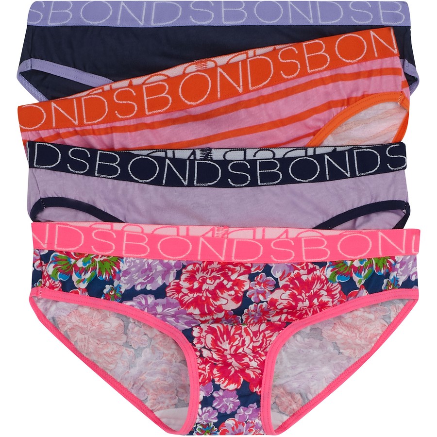 Buy Bonds Girls Bikini 4 Pack - Pink - MyDeal Australia