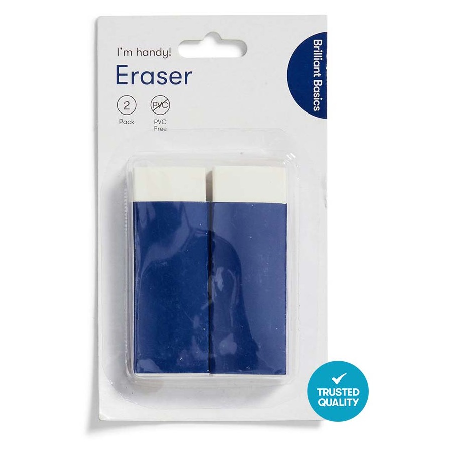 Buy Brilliant Basics Eraser 2 Pack - MyDeal Australia