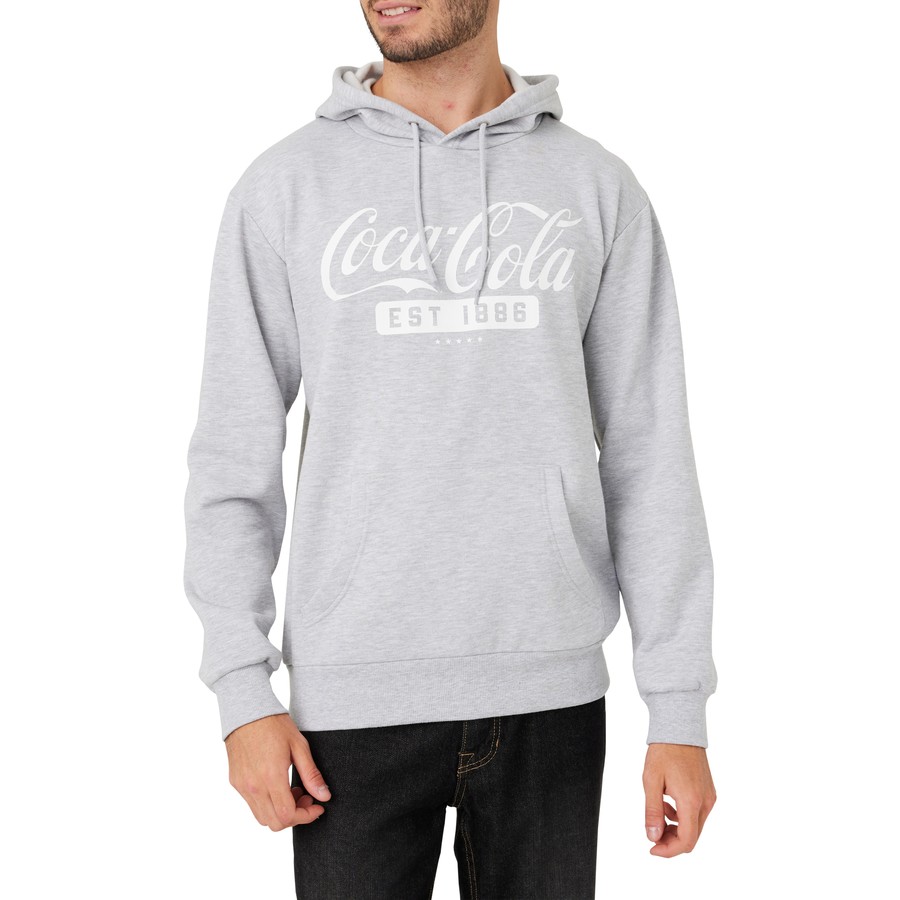 Buy Coca Cola Men's Hoodie - Light Grey - MyDeal Australia