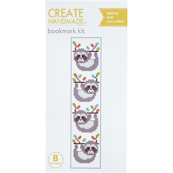 Buy Create Handmade Cross Stitch Bookmark Kit - Sloth - MyDeal Australia
