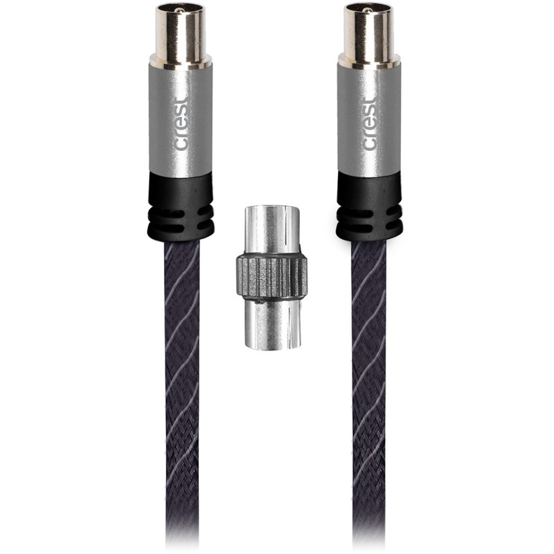 Buy Crest Triple Shield Antenna Cable 2m with Adaptor - MyDeal