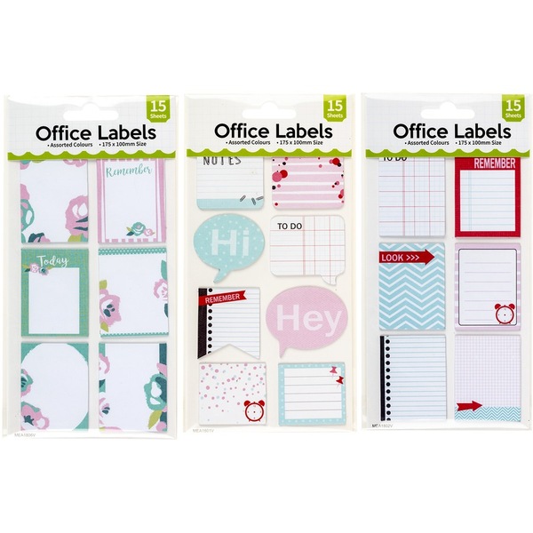 Buy Decorative Memo Sticker Shapes 10 Sheets - Assorted* - MyDeal Australia