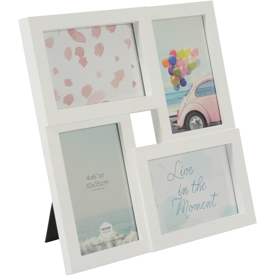Buy Design House Lifestyle 4 Window Collage Frame 4" x 6" - White ...