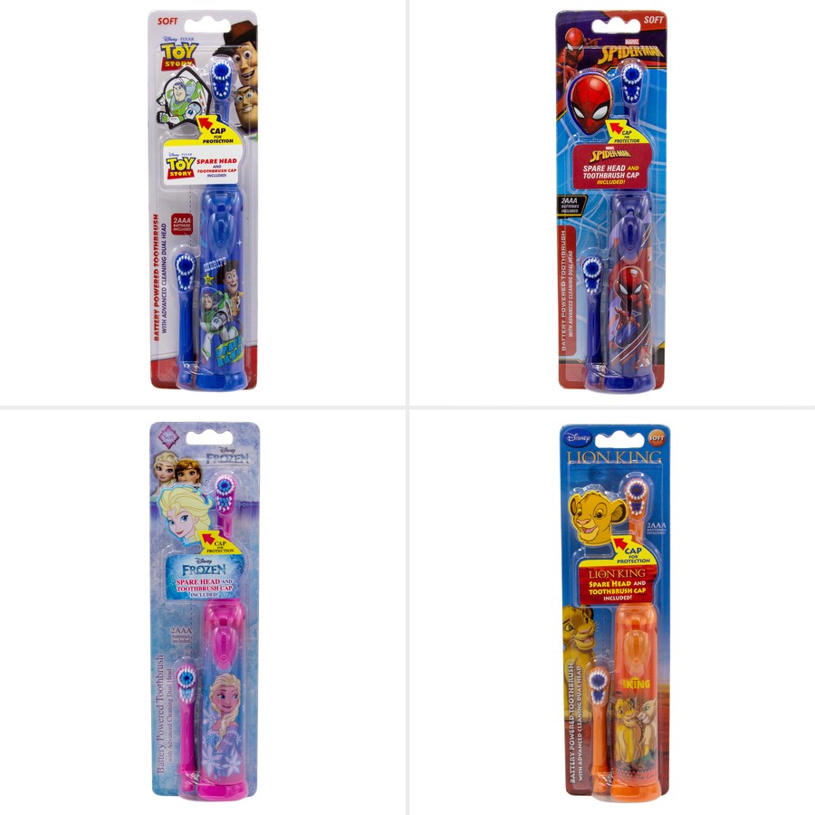 Buy Disney Battery Toothbrush with Spare Head & Toothbrush Cap ...
