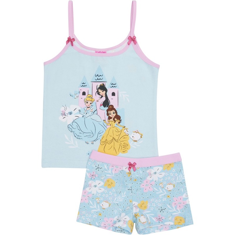 Buy Disney Princess Girls Singlet & Shortie Set - Blue - MyDeal