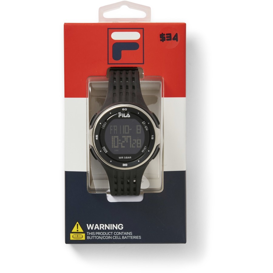 Buy FILA Men's Digital Watch - Black - MyDeal Australia