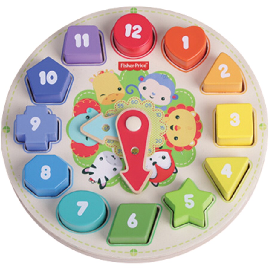Buy Fisher Price Wooden Learning Clock - MyDeal Australia