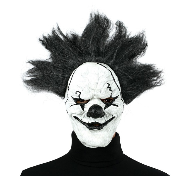 Buy Halloween Creepy Clown Mask - Black - MyDeal Australia