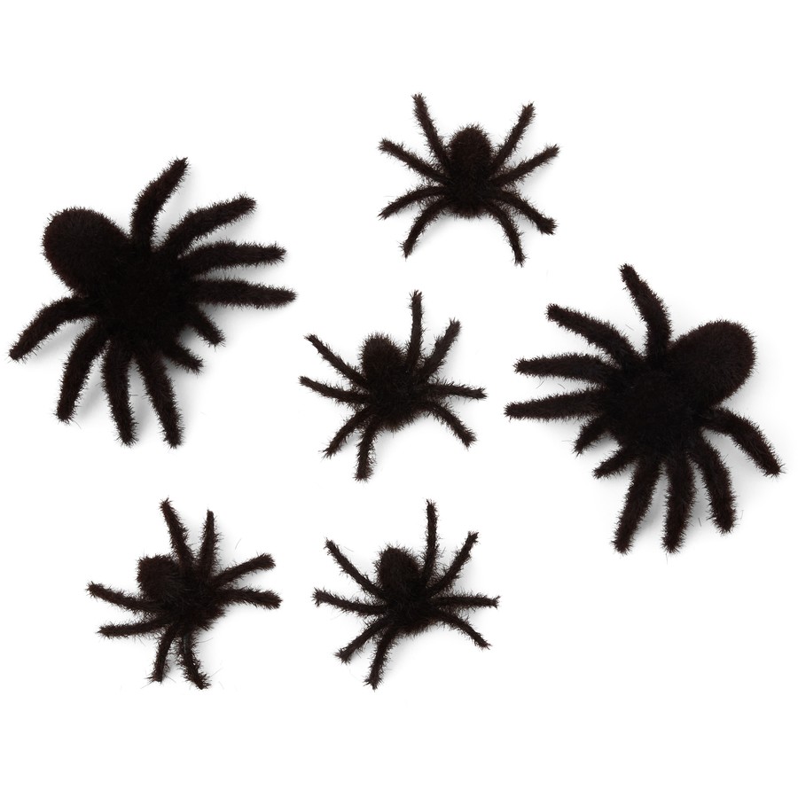 Buy Halloween Fuzzy Spider 6 Pack - MyDeal Australia