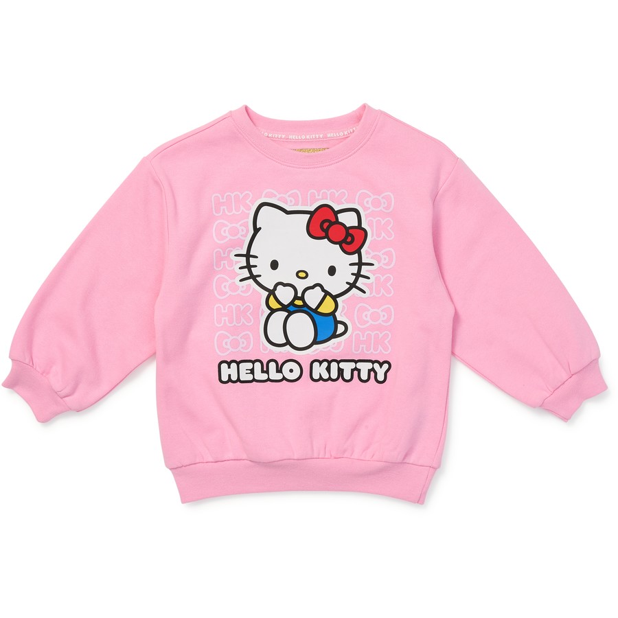 Buy Hello Kitty Kids Print Crew Jumper - Pink - MyDeal Australia