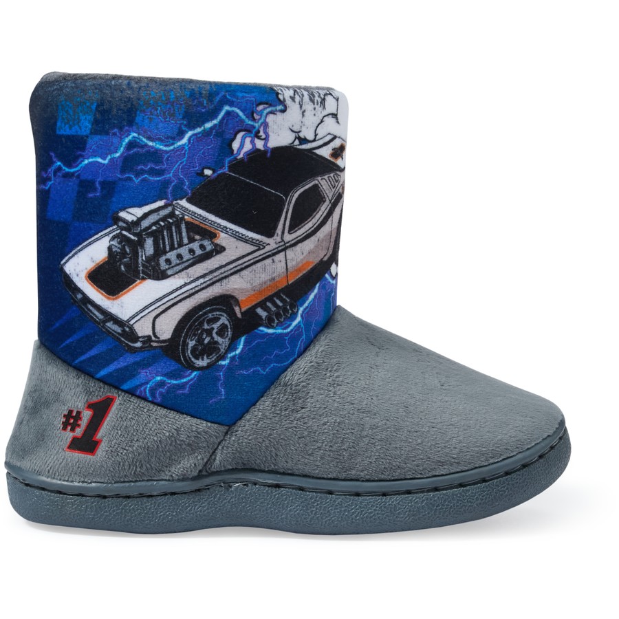 Buy Hot Wheels Kids Slipper Boot - Grey - MyDeal Australia