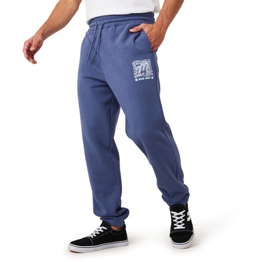 Buy Mambo Men's Frothlord Track Pants - Ocean Blue - MyDeal Australia
