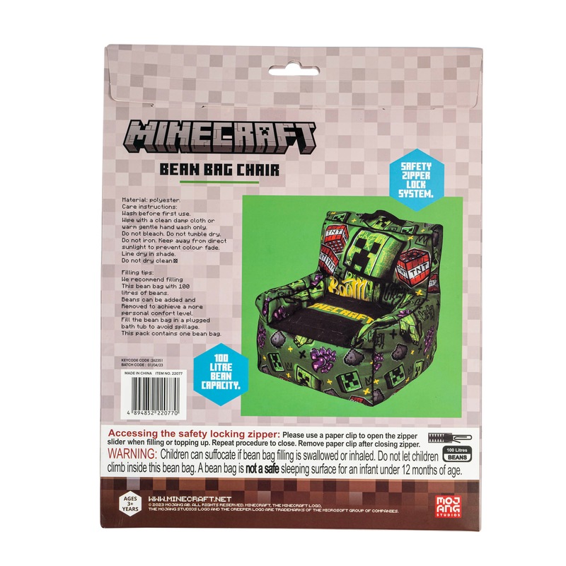 Buy Minecraft Bean Bag Chair Cover Mydeal