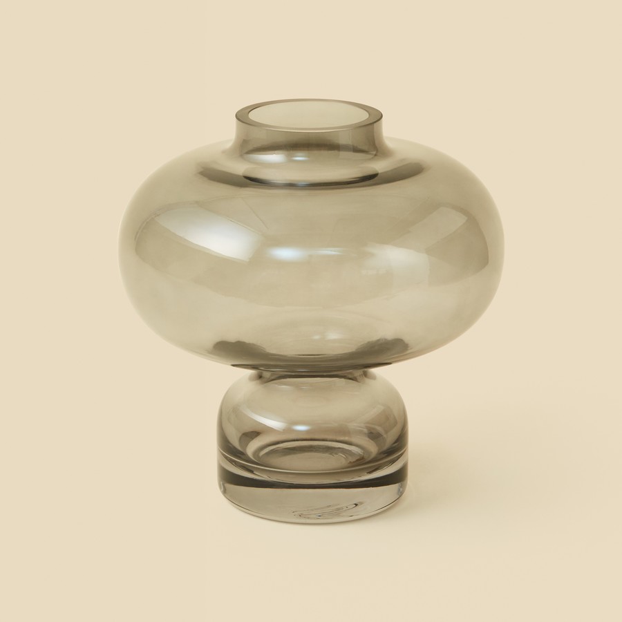 Buy Openook Tiered Glass Vase Inverted - Grey - MyDeal Australia