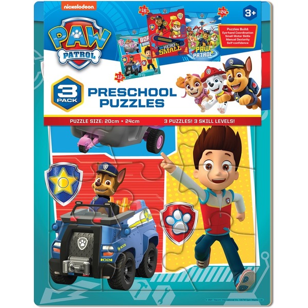 Buy Paw Patrol Preschool Puzzles 3 Pack - MyDeal Australia