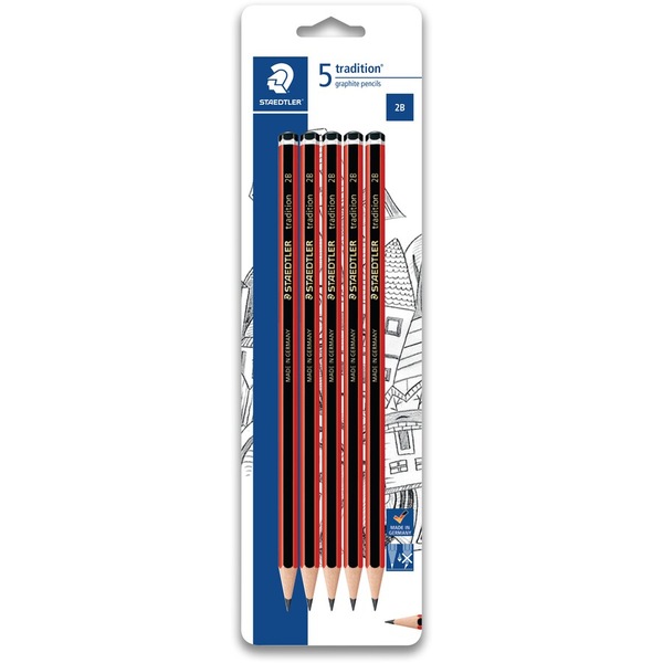 Buy Staedtler Tradition Graphite 2B Pencil 5 Pack - MyDeal Australia