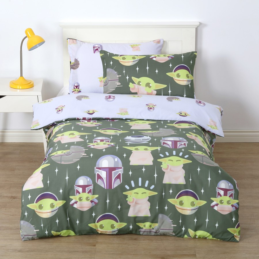 Buy Star Wars The Mandalorian Quilt Cover Set: Single - The Child ...