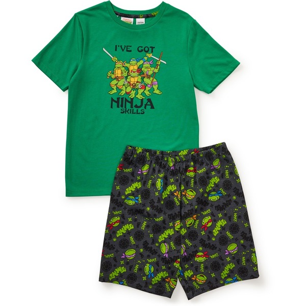 Buy Teenage Mutant Ninja Turtles Kids Knit Pyjama Set - Green - MyDeal ...