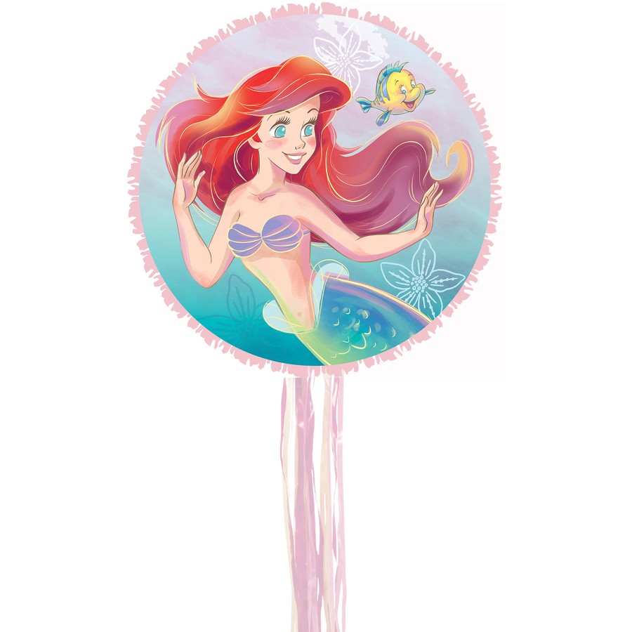 Buy The Little Mermaid Expandable Pull String Drum Pinata - MyDeal ...