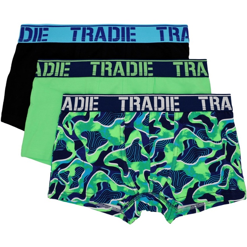 Buy Tradie Boys Fitted Trunks 3 Pack - Multi - MyDeal
