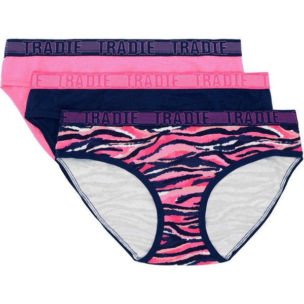 Buy Tradie Lady Women's Bikini Briefs 3 Pack - Pink & Purple - MyDeal ...