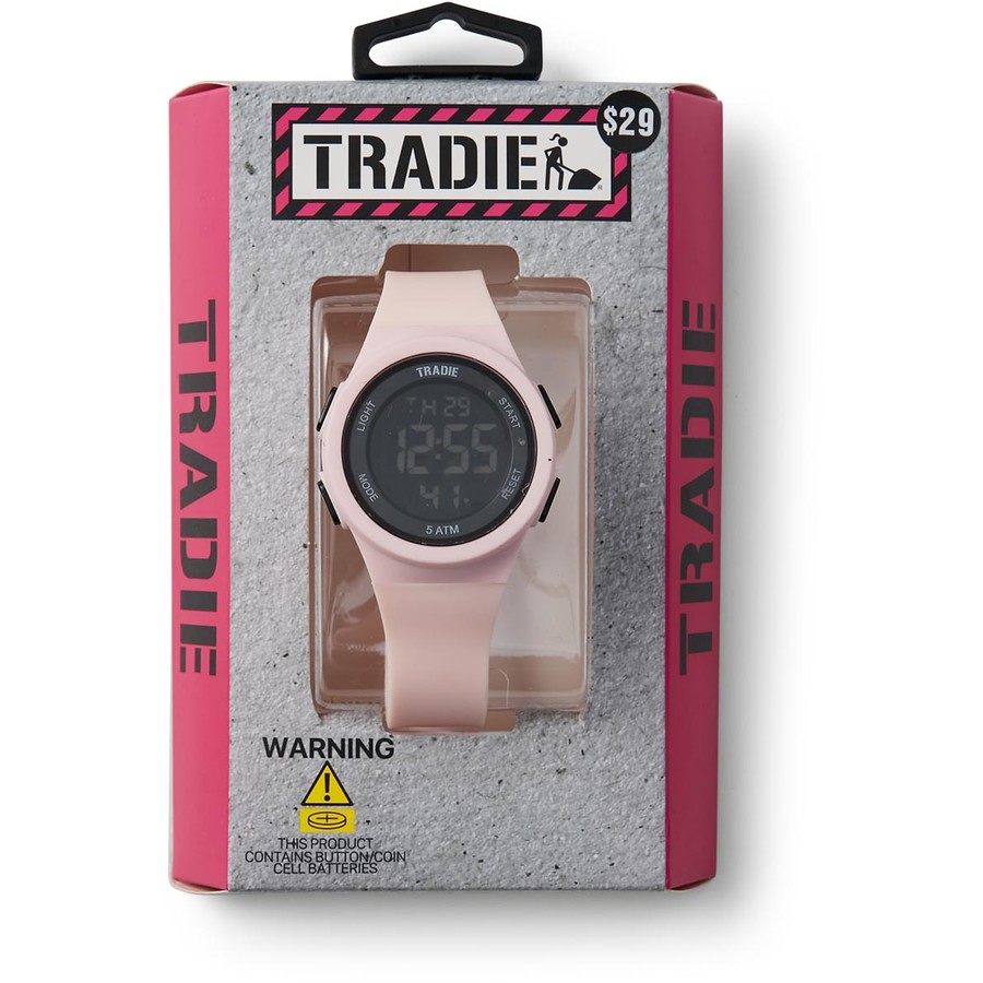 Buy Tradie Lady Women's Digital Watch - Pink - MyDeal Australia