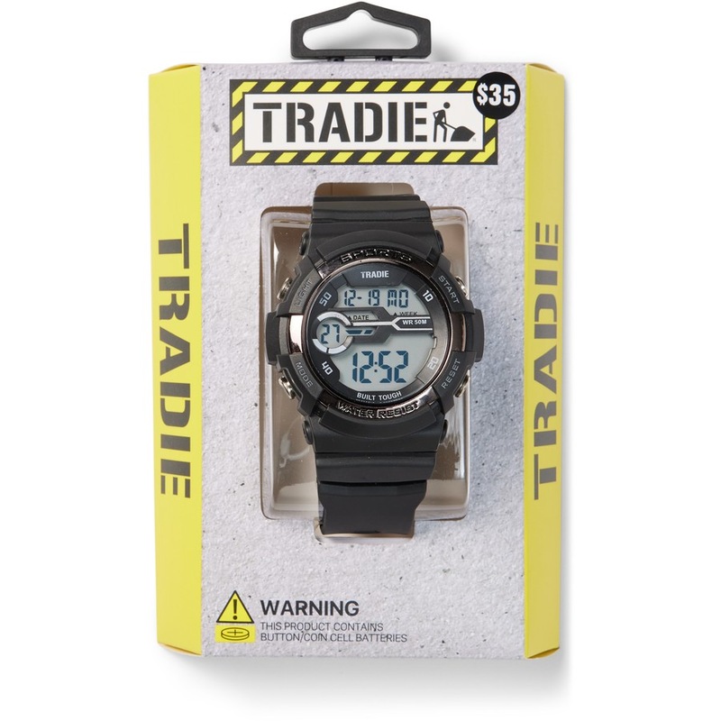 Buy Tradie Men's Digital Watch - Black - MyDeal