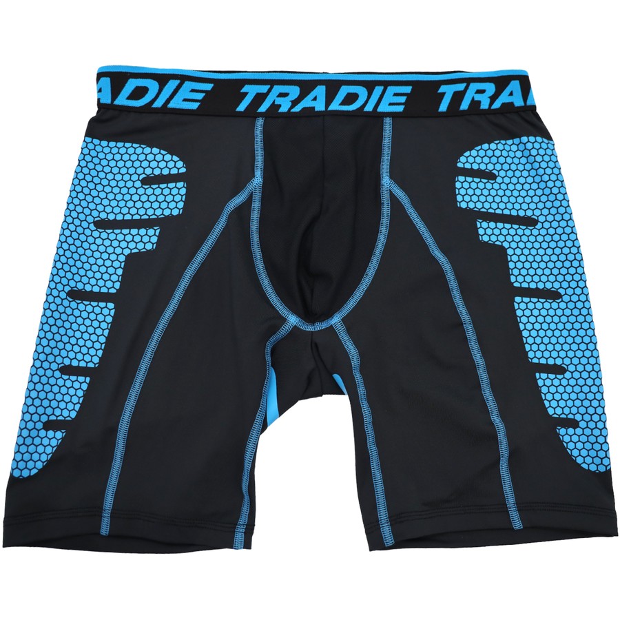 Buy Tradie Men's Long Leg Tech Trunk - Black & Blue - MyDeal Australia