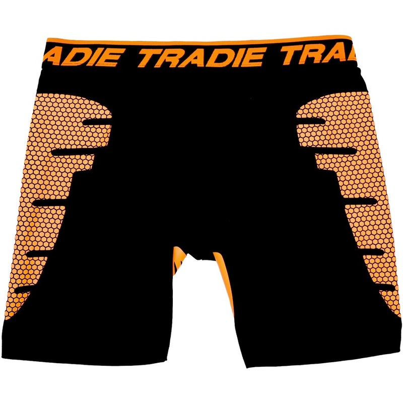 Buy Tradie Men's Long Leg Tech Trunk - Black & Orange - MyDeal