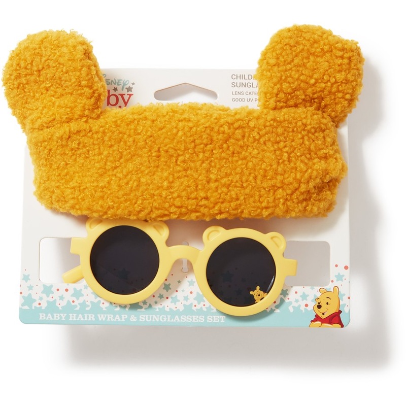 Buy Winnie The Pooh Kids Headwrap & Sunglasses Set - Yellow - MyDeal