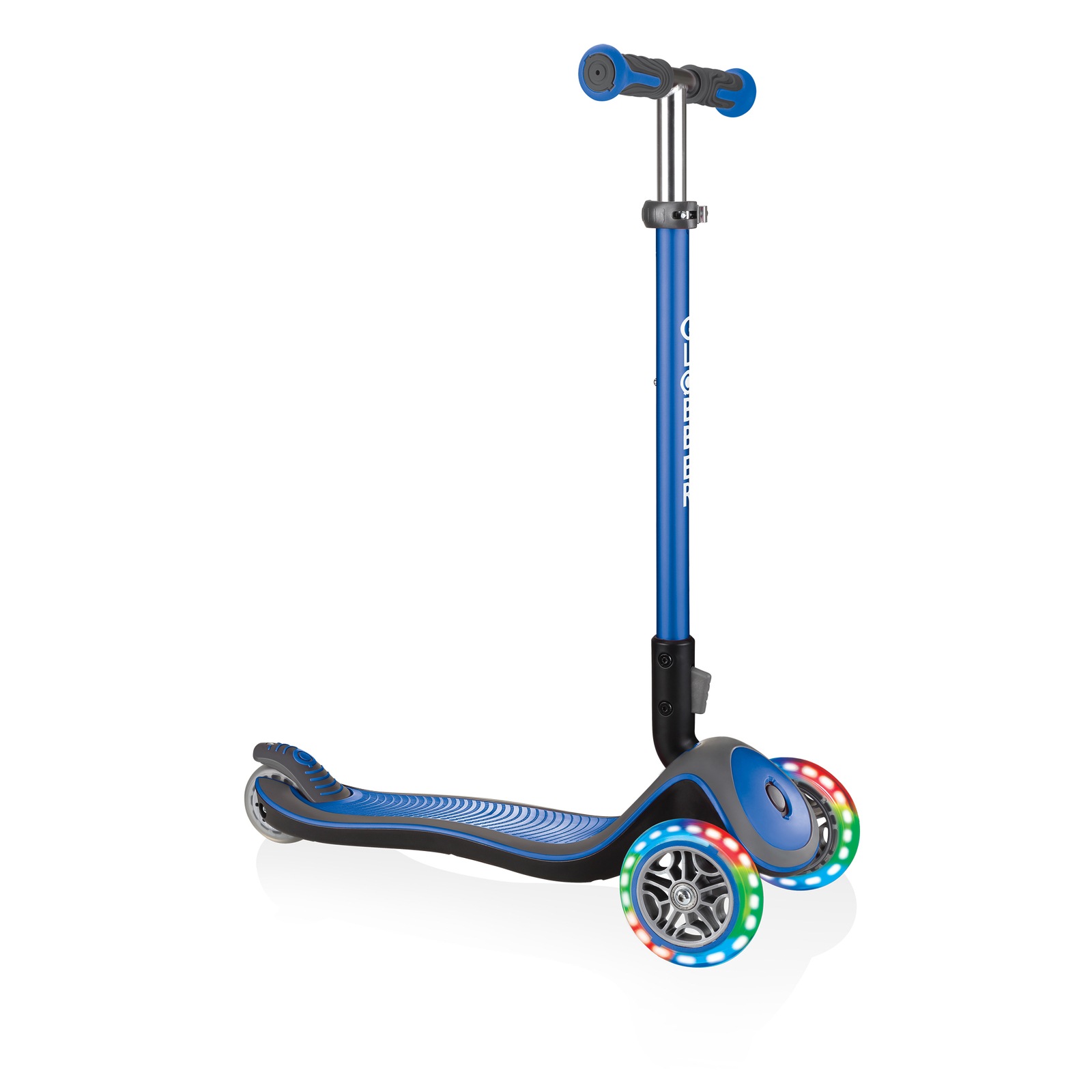 Buy Globber ELITE DELUXE Scooter w/Lights - Navy Blue - MyDeal Australia