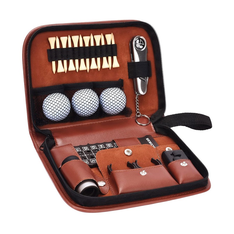 Buy Golf Accessory Bag Portable Multifunctional Large Capacity Leather ...
