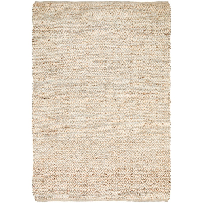 Buy Nyla Natural Geometric Diamond Pattern Jute Rug - MyDeal