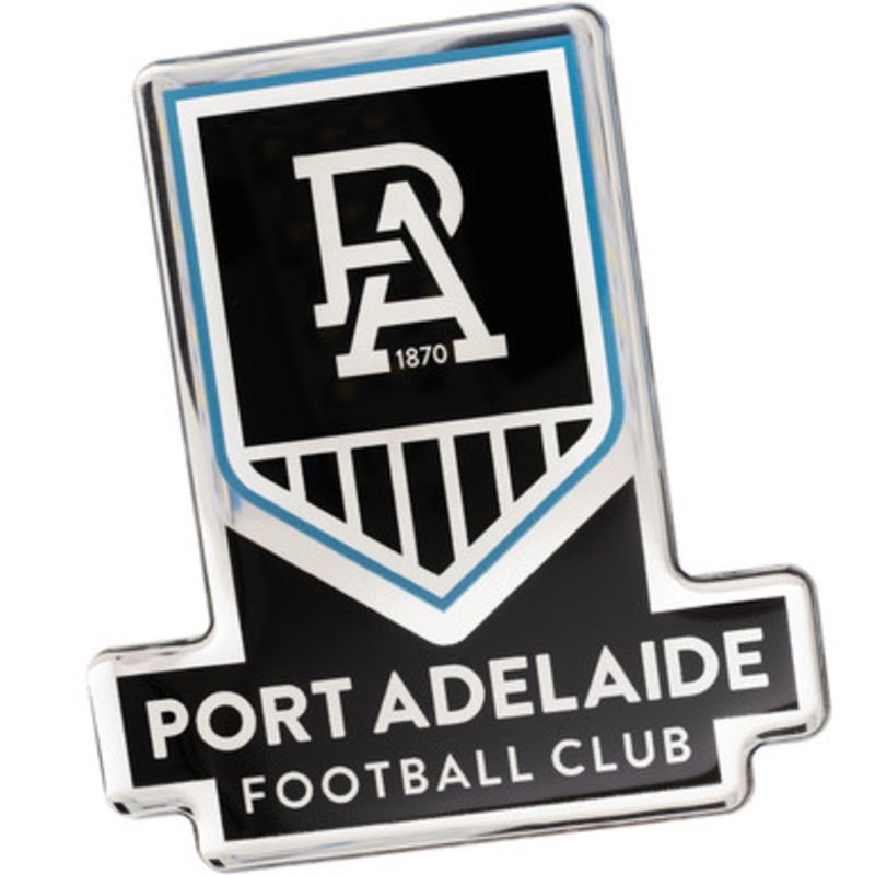 Buy Port Adelaide Power Lensed Chrome AFL Supporter Logo - MyDeal