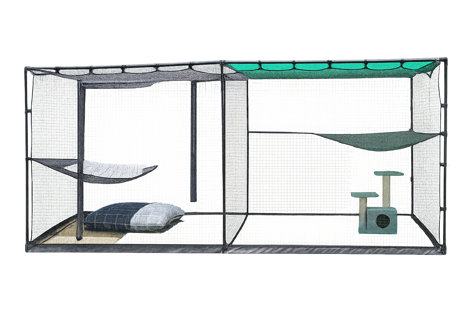 Buy XXXL Outdoor Indoor Portable Cat Net Enclosure - MyDeal Australia