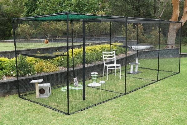 Buy Classic Triple Outdoor / Indoor Portable Cat Net Enclosure - MyDeal ...