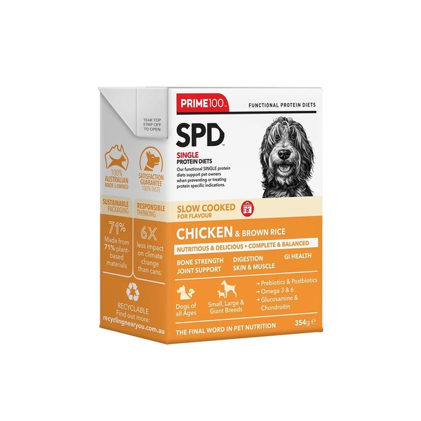 Buy PRIME SPD SLOW COOKED CHICKEN & BROWN RICE 354G 12PK - MyDeal Australia