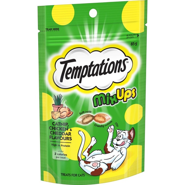 Buy Temptations Cat Treats Mix Ups Chicken, Catnip and Cheddar - MyDeal ...