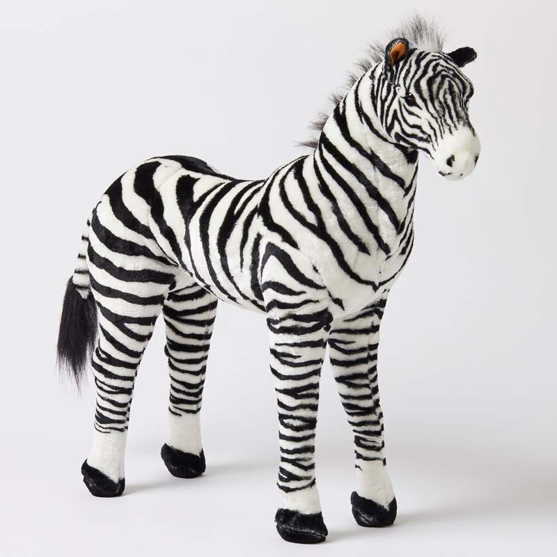 Buy Jiggle & Giggle Animal Large Standing Zebra Kids Plush Toy - MyDeal ...