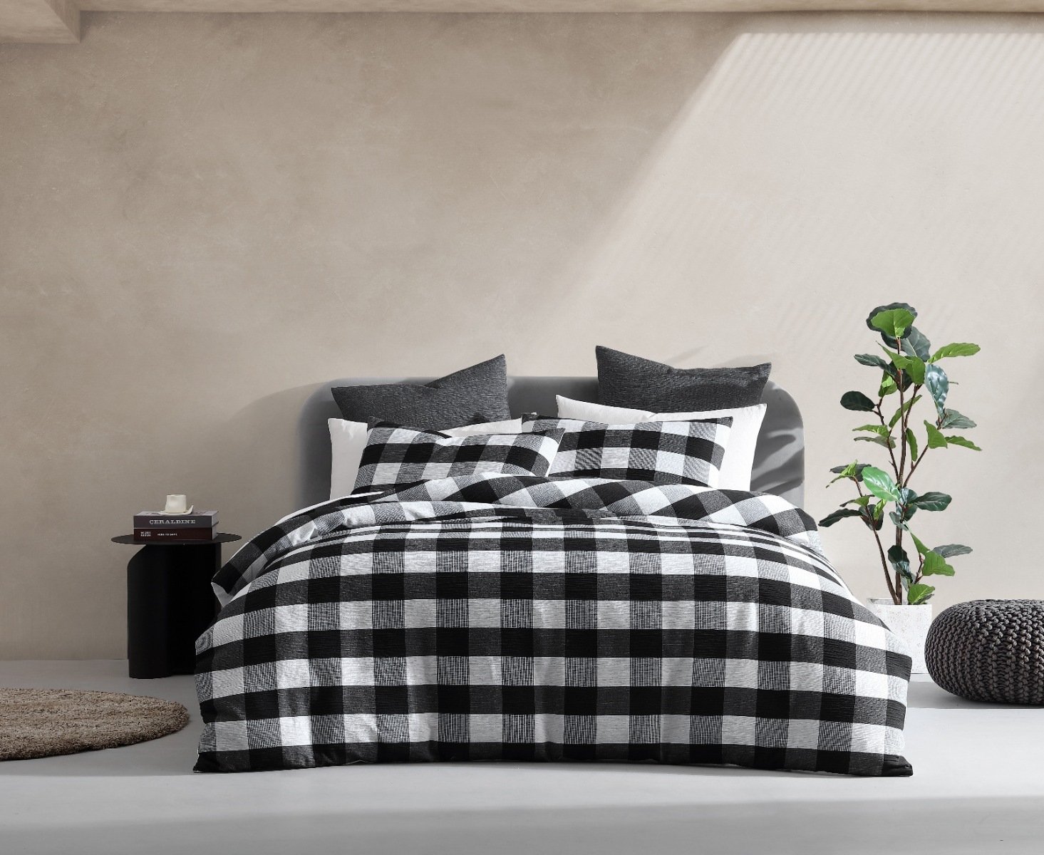 Buy Logan and Mason Platinum Hogan Quilt Cover Set Slate - MyDeal Australia