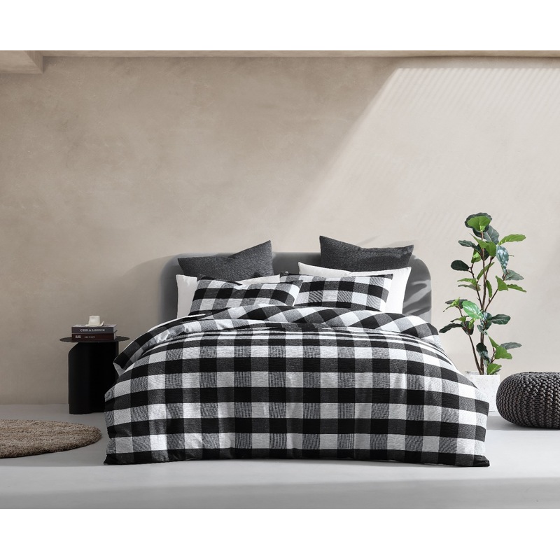 Buy Logan and Mason Platinum Hogan Quilt Cover Set Slate - MyDeal