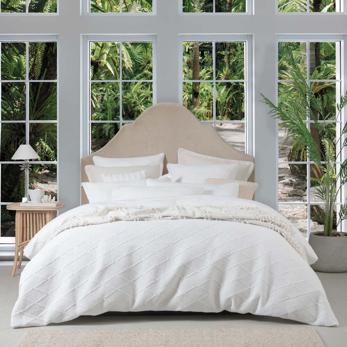 Buy Private Collection Farley Quilt Cover Set White - MyDeal Australia