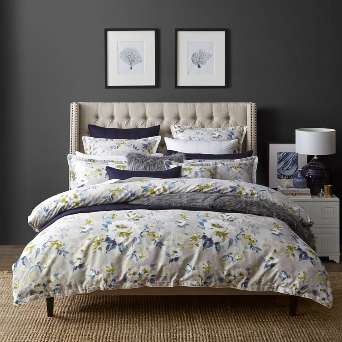 Buy Private Collection Winslow Quilt Cover Set Dove - MyDeal Australia