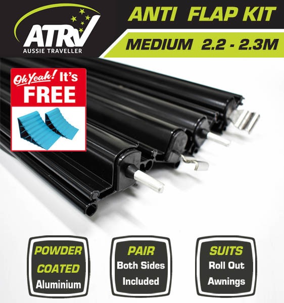 Buy Aussie Traveller Medium Anti Flap Kit Aluminium Black - Medium ...