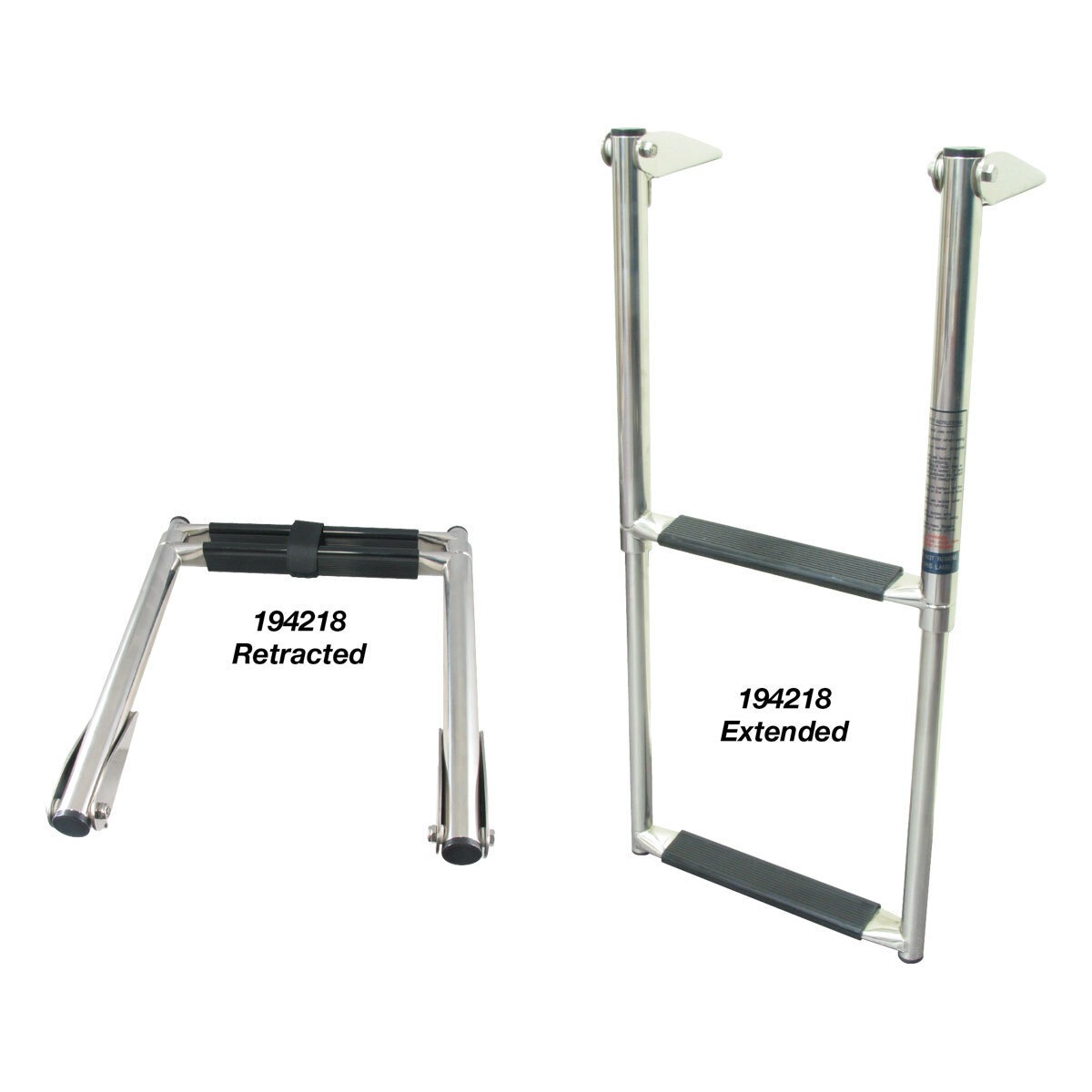 Buy Bla Telescopic Boarding Ladder - Fold Down 2 Step Stainless Steel ...