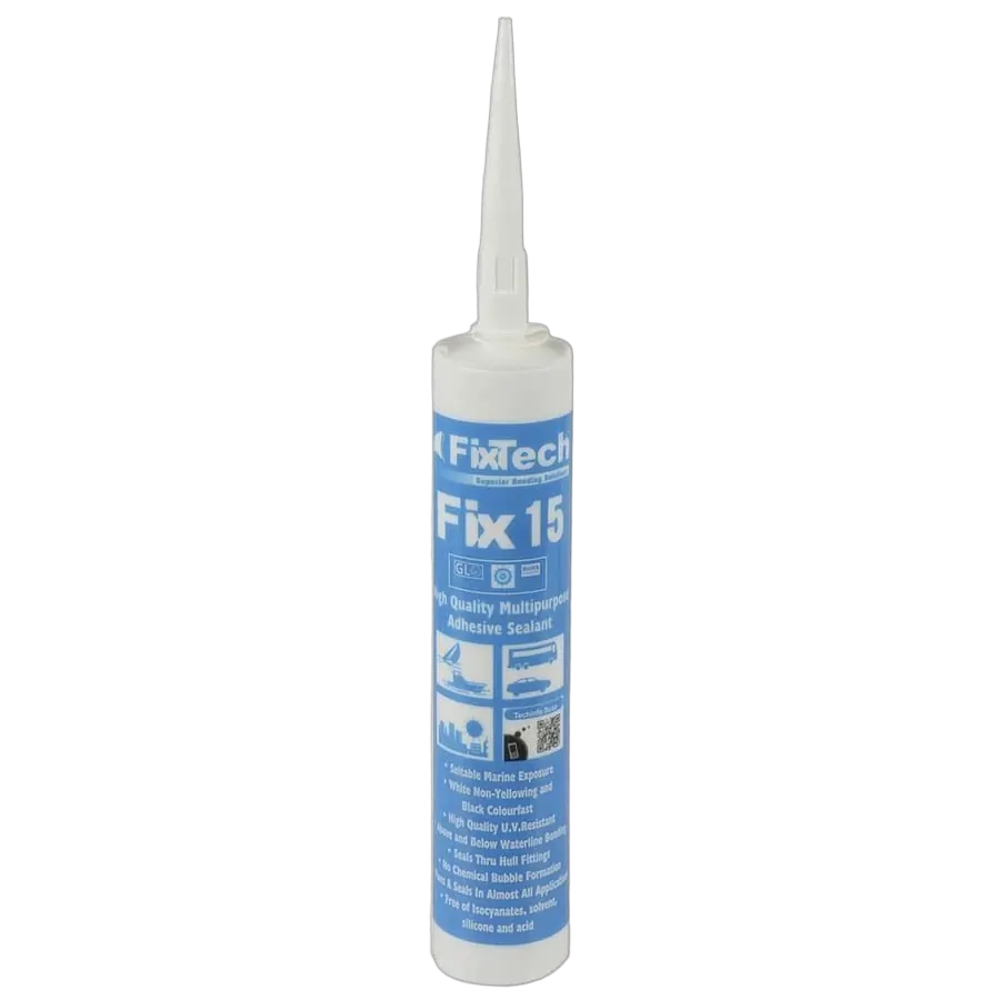 Buy Fixtech Fix15 Multi-Purpose Adhesive Sealant White (Non Yellowing) 290ml Cartridge - MyDeal ...