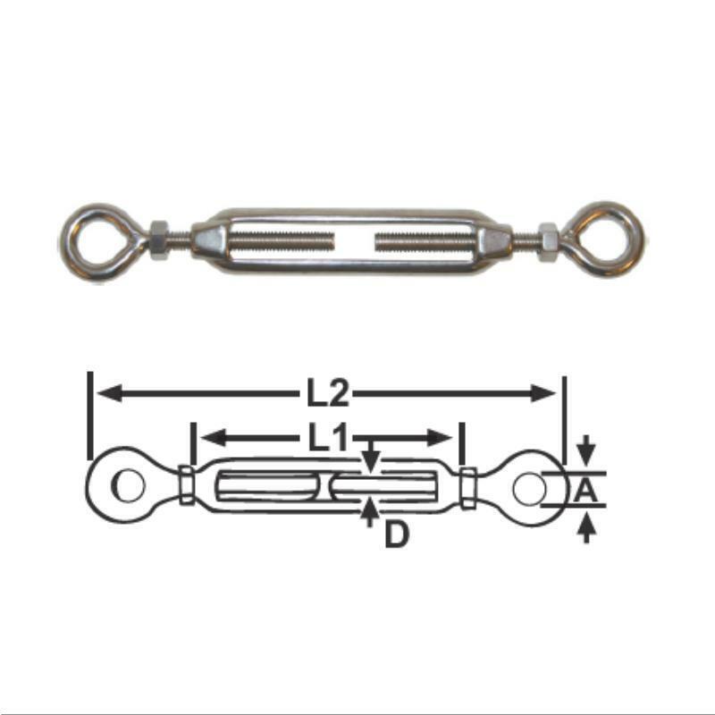 Buy Turnbuckle Eye & Eye Stainless Steel 10mm - MyDeal Australia