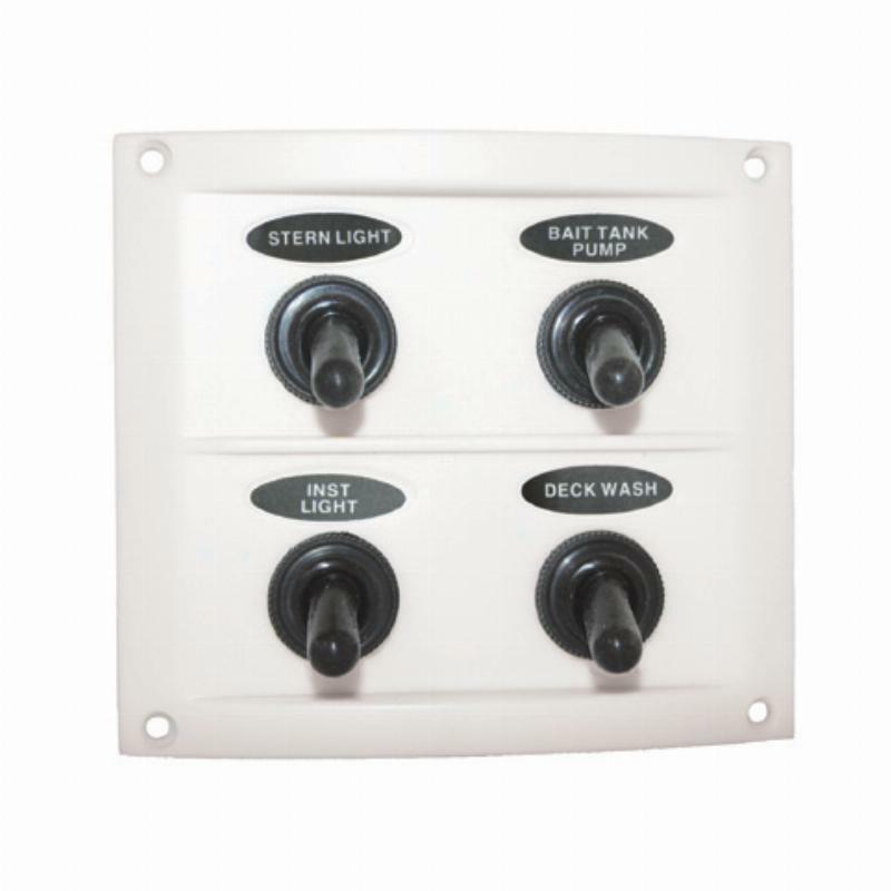Buy White Splashproof 4 Switch Panel - MyDeal Australia