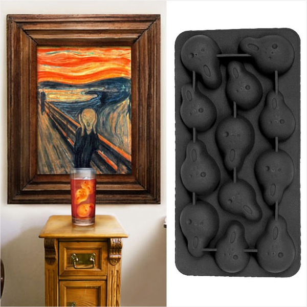 Buy Nevenka 2 Pcs Scream Ghost Ice Cube Trays for Halloween Party ...